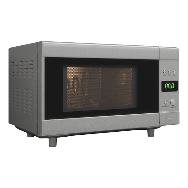 Flatbed Microwave in Silver Without Rotating Plate (230V, 700W, 20L ...